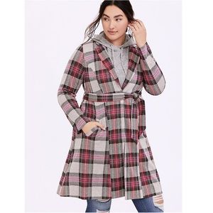 torrid | Jackets & Coats | Torrid Pink Plaid Longline Blazer ...